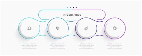 Шаблон дизайна векторной инфографической этикетки с иконками и 4 вариантами или шагами может