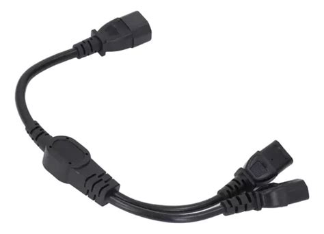 Iec 320 C14 Male To Dual Iec320 C13 Female Y Type Splitter Mercadolibre