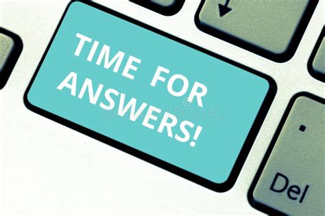 Word Writing Text Time For Answers Business Concept For Right Moment
