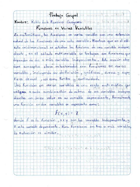 Taller Grupal De Calculo Multivariable Pdf