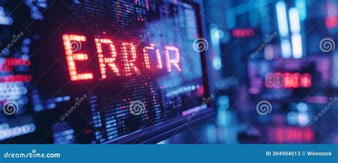 A Pixelated Computer Error Message Stands Out In Red Against A Backdrop Of Glitchy Binary Code