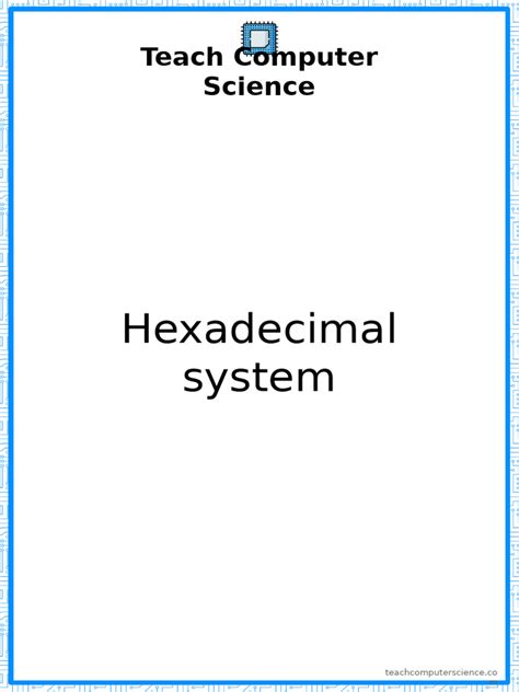 Quiz 11 Hexadecimal System Pdf