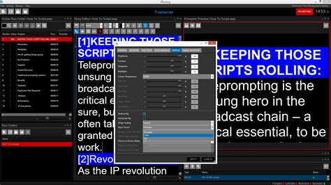 AUTOSCRIPT WINPLUS IP DELIVERS NEW LEVELS OF PROMPTER CONTROL AND WORKFLOW EFFICIENCY Next TV