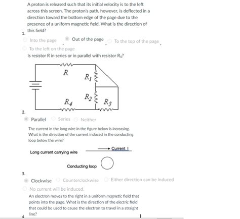 Solved A Proton Is Released Such That Its Initial Chegg