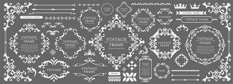 로얄 모노그램 프레임 손으로 그린 크라운 엠블럼 빈티지 낙서 스케치 사인과 우아한 모노그램 장식 골동품 부티크 간판 테두리 또는 꽃 장식 골드 로고 격리된 벡터 기호 집합