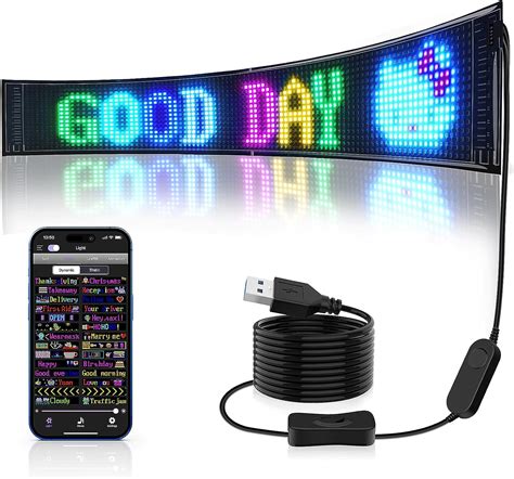 Korjo Programmable Led Scrolling Sign For Car Bluetooth App Control Custom Text