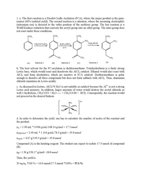 Sample Homework Organic Chemistry Laboratory Ii Chem 30cl Docsity