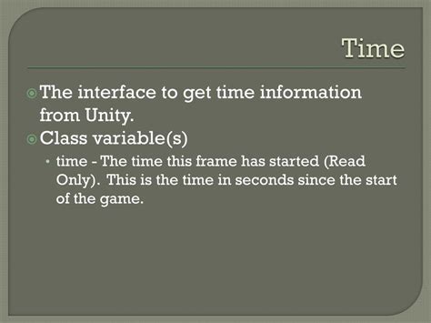 Ppt Introduction To Unity Classes Powerpoint Presentation Free