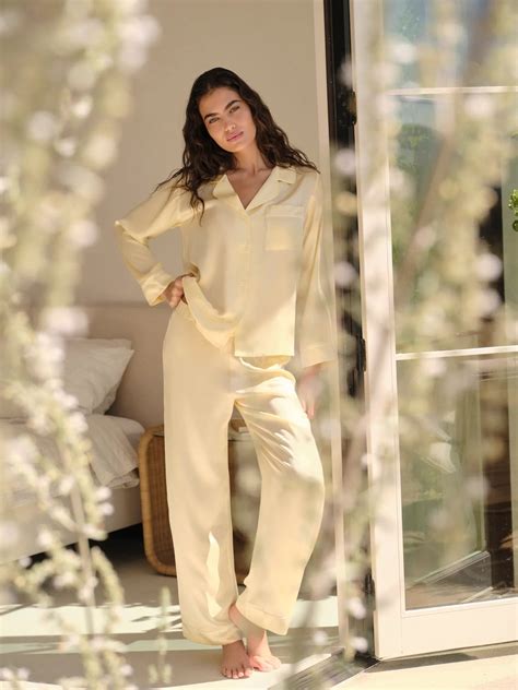 Inez Washable Silk Long Pj Set Eberjey
