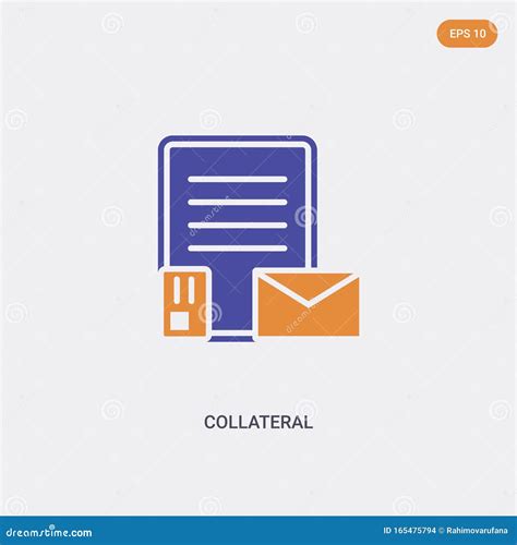 2 Color Collateral Concept Vector Icon Isolated Two Color Collateral