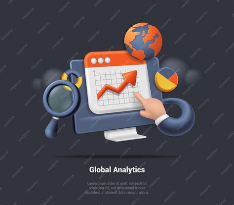 Premium Vector Global Analytics Concept Virtual Finger Points To