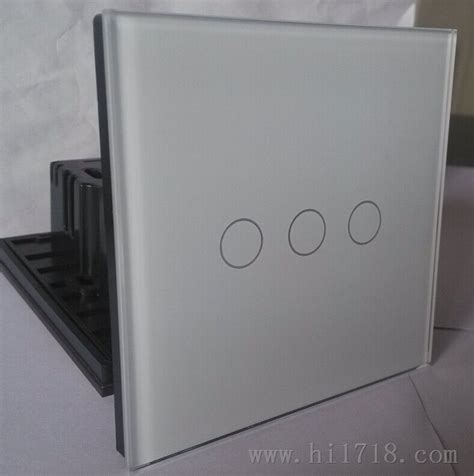 纯色玻璃面板触摸开关三开爱琪智能开关图片 高清图 细节图 郑州爱琪电子科技有限公司 维库仪器仪表网