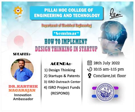 Seminar On “how To Implement Design Thinking In Startup” Phcet