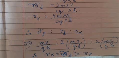 A Proton A Deutron And An Alpha Particle Accelerated Through The