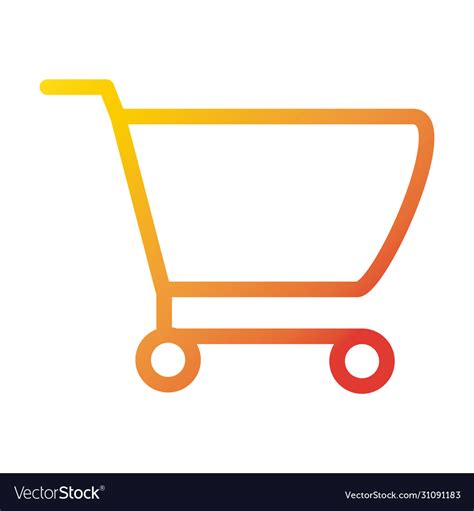 Online Market Shopping Cart Internet Web Vector Image