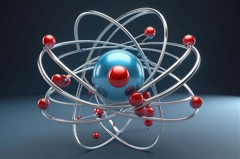 Premium Photo 3d Rendering Of An Atom Symbol Structure