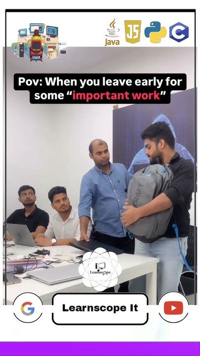 when you leave early for some important work 😁😅😅 coding programming