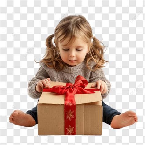 열린 크리스마스 상자를 들고 있는 축제 아이 크리스마스 산타 모자 어린이 Png 일러스트 및 이미지 에 대한 무료 다운로드 Pngtree