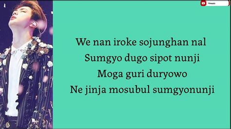 Bts Jin Epiphany Lyrics Youtube