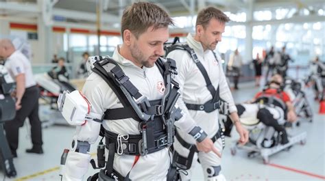 Exoskeleton Suit For Rehabilitation And Physical Therapy Premium Ai