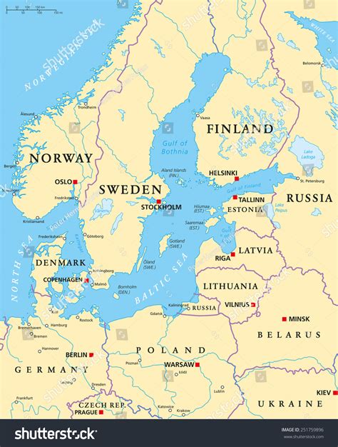 Baltic Sea Map 3 052 รายการ ภาพ ภาพสต็อกและเวกเตอร์ Shutterstock