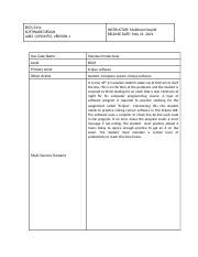 LAb3 Pdf EECS 3311 SOFTWARE DESIGN LAB2 0 POINTS VERSION 1 INSTRUCTOR