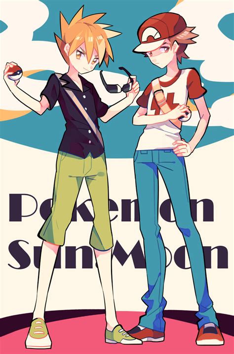 Red And Blue Oak Pokemon And More Drawn By Nagatsukiariake Danbooru