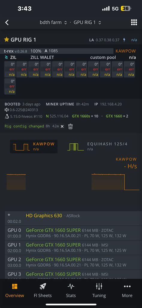 1660 Super Crashing With A Error Sign While Using Kawpow In Hiveos