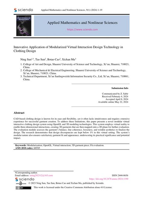 Pdf Innovative Application Of Modularized Virtual Interaction Design