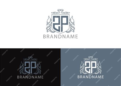 Premium Vector Modern Monogram Initial Letter Zp Logo Design Template