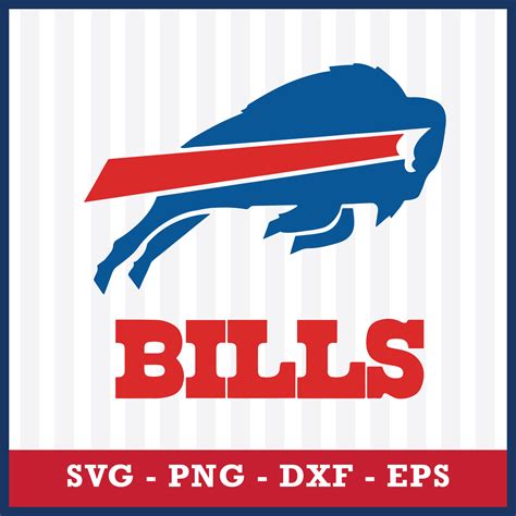 A Clipart Image Featuring The Buffalo Bills Logo With Bold Blue And Red