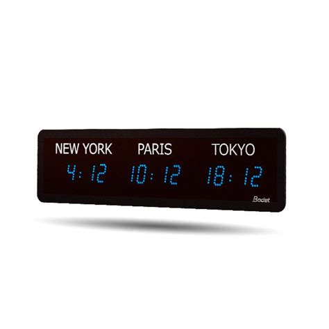 Bodet Led Multi Zone Clocks 7 Cities Zones