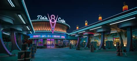 Flos V8 Cafe Cars Land Disney California Adventure Park