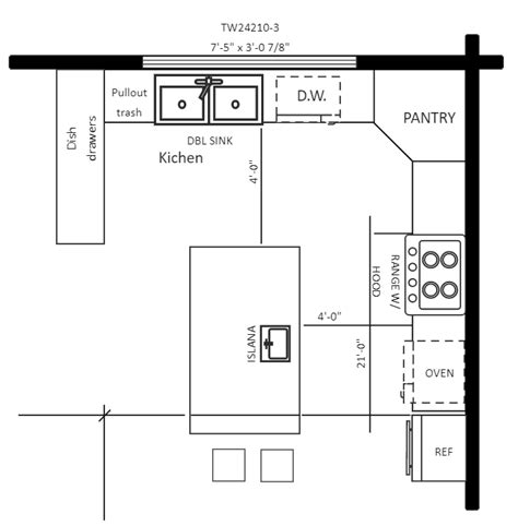 Free Editable Kitchen Layouts EdrawMax Online