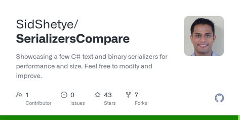 Github Sidshetyeserializerscompare Showcasing A Few C Text And Binary Serializers For