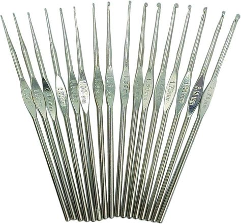 16 Pcs Steel Latch Hooks Needle Crochet Hook With Different Size