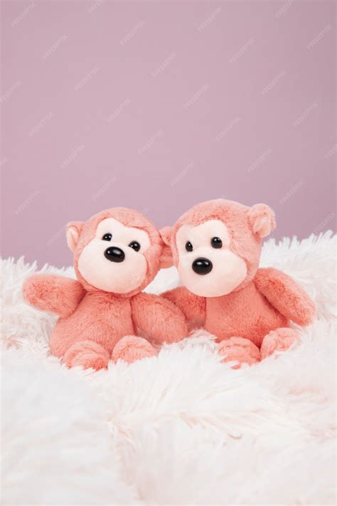 Free Photo Cute And Fluffy Monkey Toys