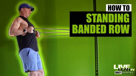 How To Standing Banded Row Youtube
