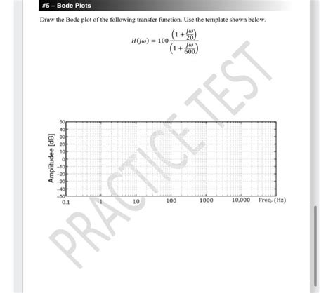 Solved Draw The Bode Plot Of The Following Transfer Chegg