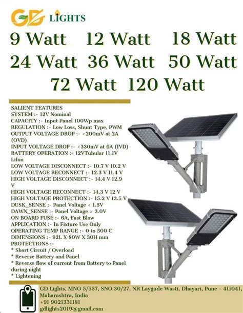 Halogen Solar Panel Street Light Aluminium At Rs 5000 In Pune Id