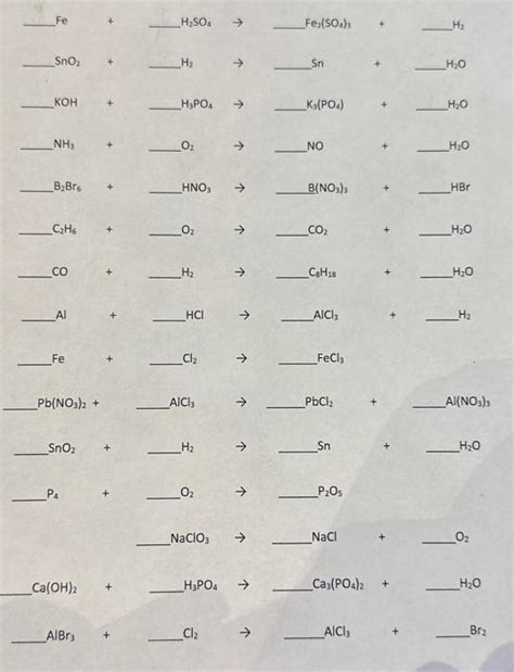 Solved Sno2 H2→−sn H2o−p4 O2−naclo3ca Oh 2 O4→−p2o5→−nacl H3