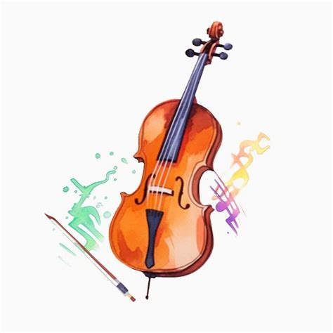 Premium Ai Image A Drawing Of A Violin And A Musical Instrument