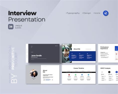 Job Interview Deck Powerpoint Template Ppt Template Job Search Resource Business Slide Deck