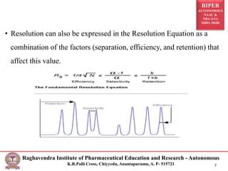 Factors Affecting Resolution In HPLC PPTX