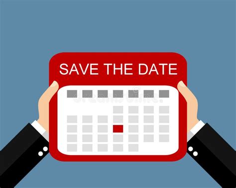 Flat Design Calendar Save The Date Stock Illustration Illustration