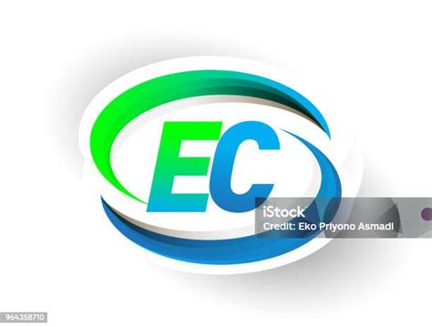 초기 문자 로고 회사 이름 컬러 블루와 그린 Swoosh 디자인 0명에 대한 스톡 벡터 아트 및 기타 이미지 0명 개념 개념과 주제 Istock