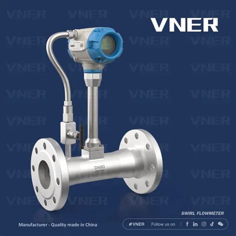 Swirl Flow Meter 4 20ma Hart Display Steam Temperature And Pressure Compensation Steam Meter