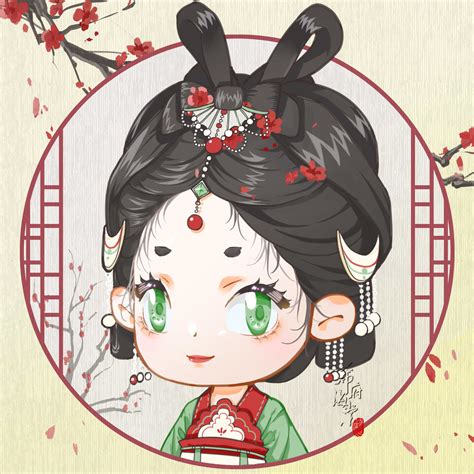 古风 Q版女孩子原创作品 触站