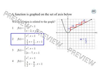 Piecewise Functions Of Quadratic Equations By Math Masters TpT