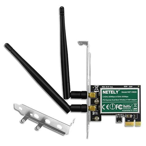 Netely Wireless N Dual Band 600mbps Pcie Wifi Adapter For Desktop Fast 2 4ghz And 5ghz Connectivity